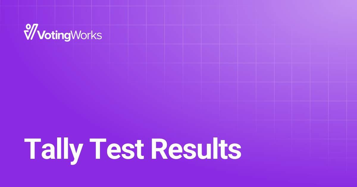 Tally Test Results | VxSuite User Manual - v2