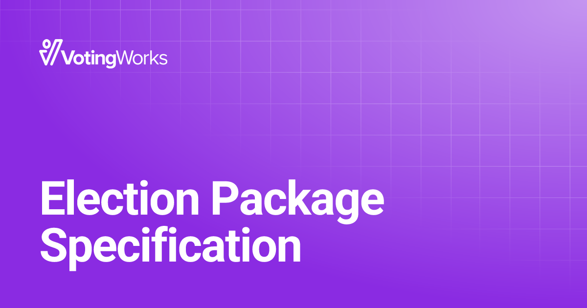 Election Package Specification | VxSuite User Manual - v3.1